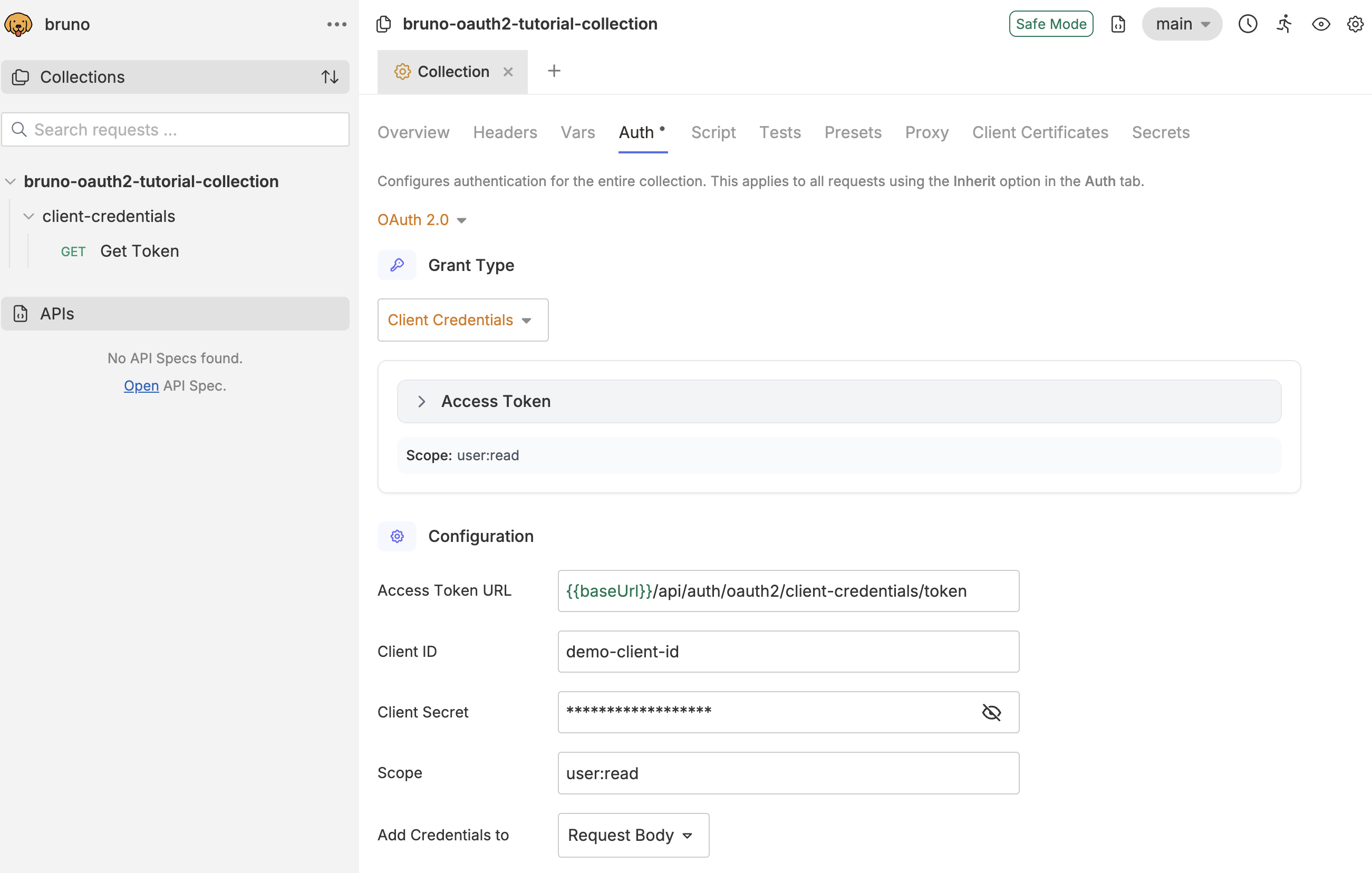 OAuth 2.0 Demystified: Secure API Access Using Bruno