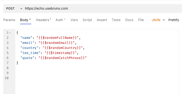 Tee Up Test Data with Random Variables