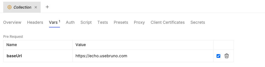 How to Manage Variables in Bruno