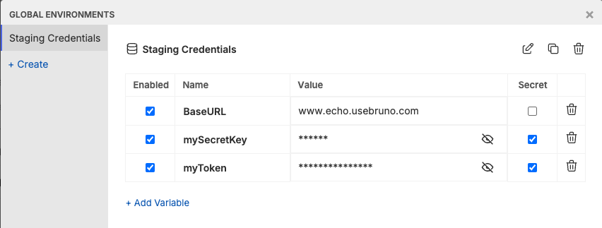 How to Manage Variables in Bruno