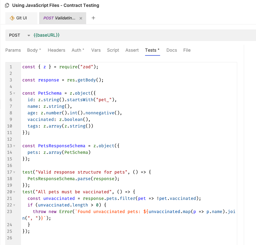 Using JavaScript Files in Your Collection | Bruno's Swiss Army Knife