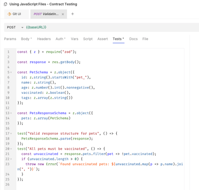 Using JavaScript Files in Your Collection | Bruno's Swiss Army Knife